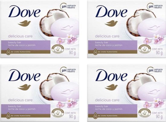 Dove Zeep – Coconut 4 x 90 gr (12 stuks). | bol