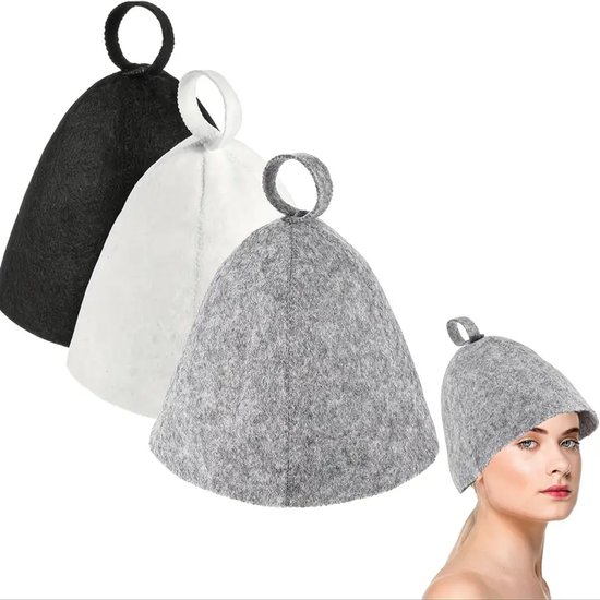 PolkaHome® 3 stuks Saunahoed, Sauna muts Saunahoeden Sauna Accessoires ...