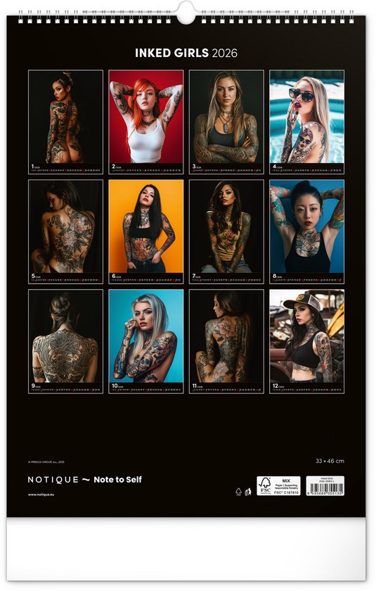 Tattoo Girls Kalender 2026 | bol