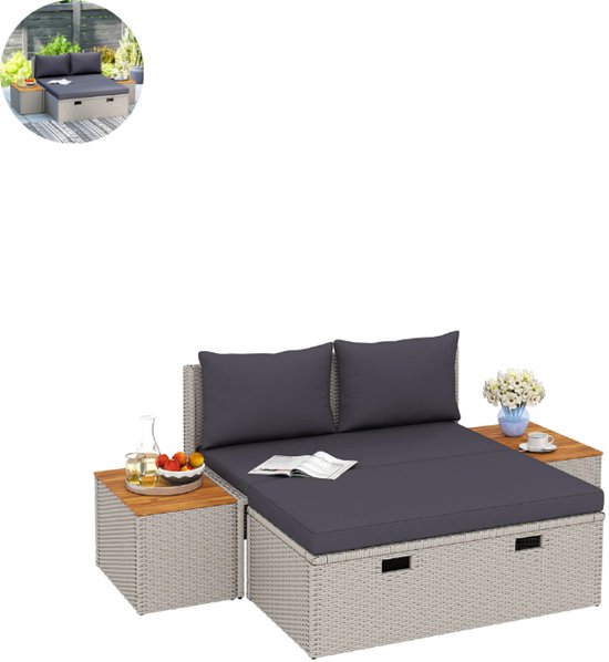 Ligbed - Tuin - Zonnebed - Ligstoel - Loungebed - Weerbestendig ...