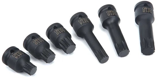 HBM kracht spline doppenset 6-delig | bol