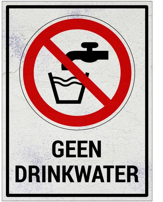 Panneau d' Geen d'eau potable avec texte - Sign Again - 40 x 30 cm | bol