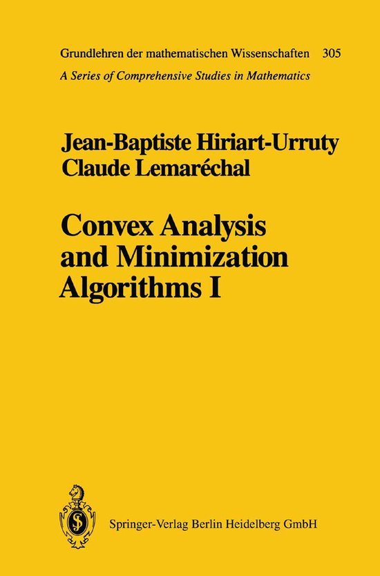 Convex Analysis and Minimization Algorithms | 9783540568506 | Jean-Baptiste... | bol