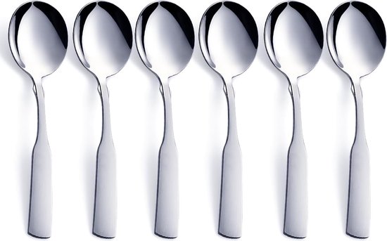 Soeplepel, roestvrijstalen 6,1 inch zware ronde lepel, eetlepel ...