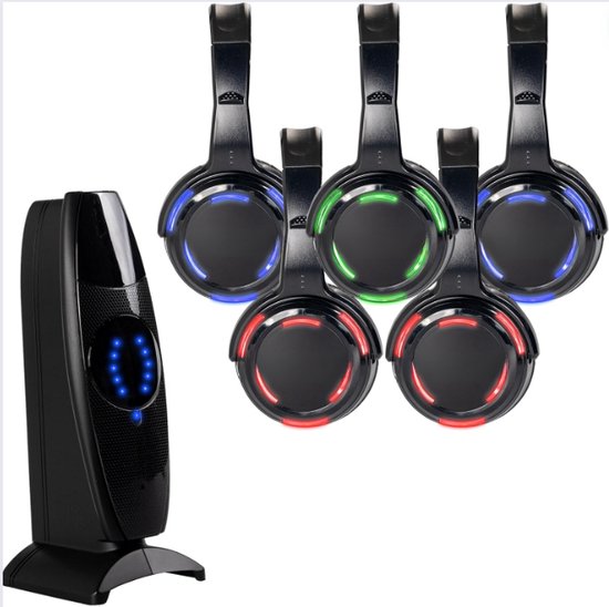 Silent Disco Set Met 5 Koptelefoons - Complete DJ Set voor Ultieme ...