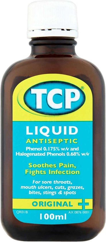 TCP Liquid Antiseptic For Sore throats, mouth ulcer, cuts,bites, stings ...