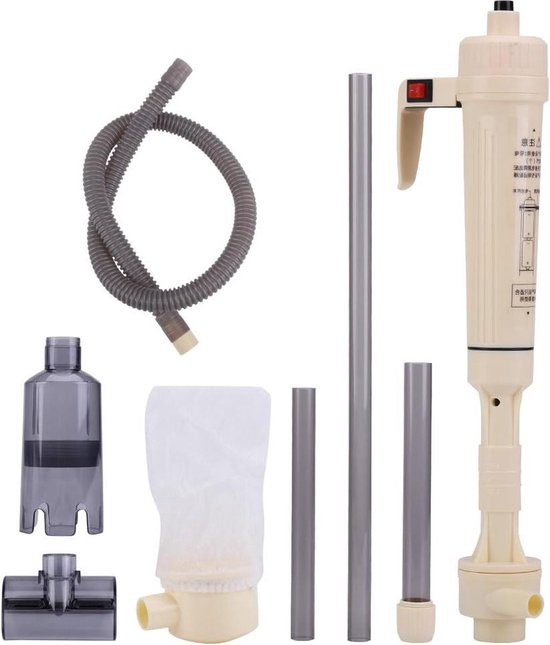 Aquarium Gravel Cleaner - Battery Powered Fish Tank Siphon Water Change ...