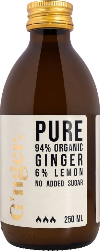 G'nger Pure - Gembersap - Gembershot - 94% Gember - Biologisch - 250ML ...