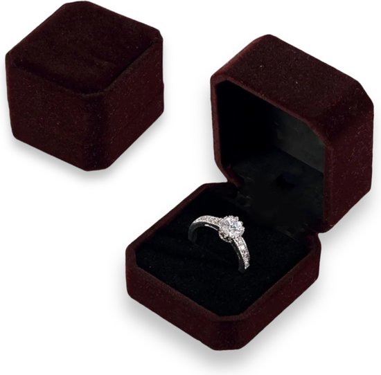 Klassiek Trouwring Doosje in Bruin - 1 Stuk | bol