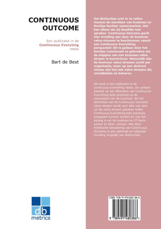 Continuous Everything - Continuous Outcome | 9789491480386 | Bart de Best | Boeken | bol