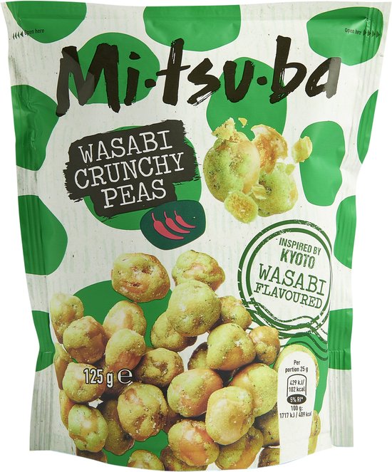 Mitsuba - Wasabi Crunchy Peas – Wasabi nootjes - Box of 6 x 125 gram | bol