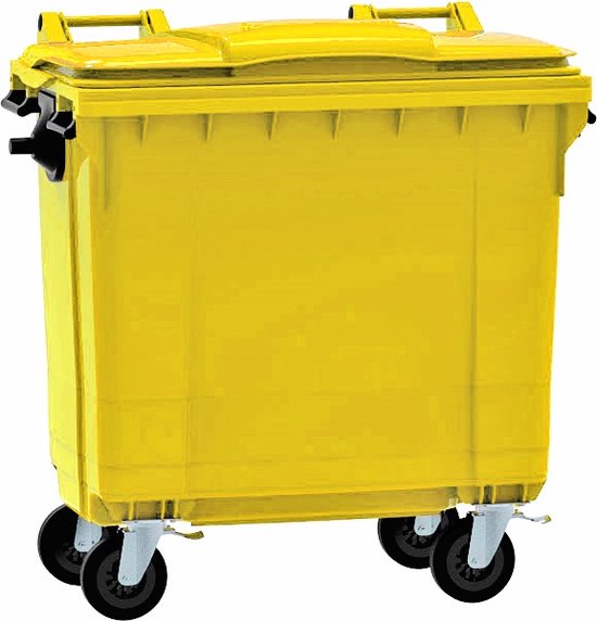 Afvalcontainer 770 liter geel | bol