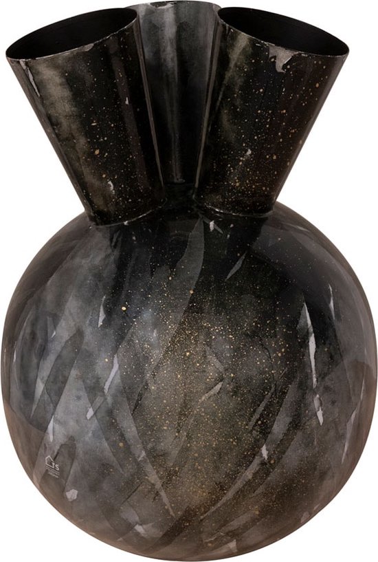 TS Collection Tulpenvaas Shadow Gold - Handgemaakt metaal met epoxy ...