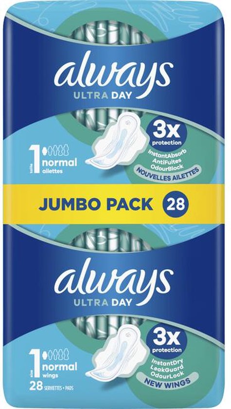 Always Ultra Day Maandverband Normal Met Vleugels 28 Stuks | bol