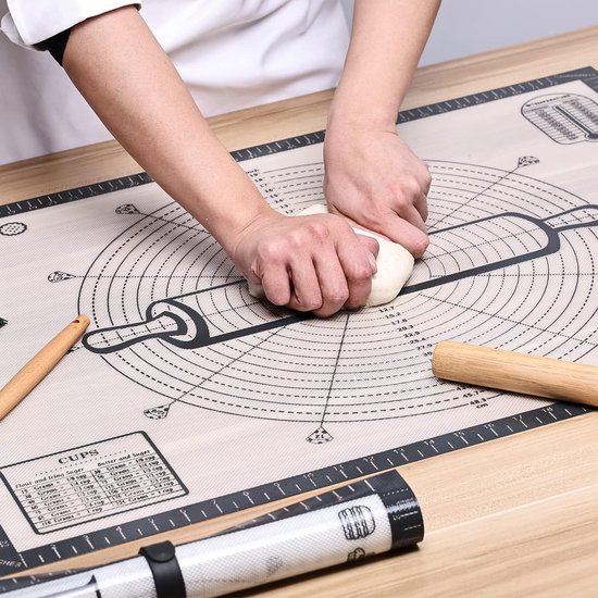 Bastix - Siliconen bakmat, extra groot, 80 x 60 cm, anti-aanbakmat met ...