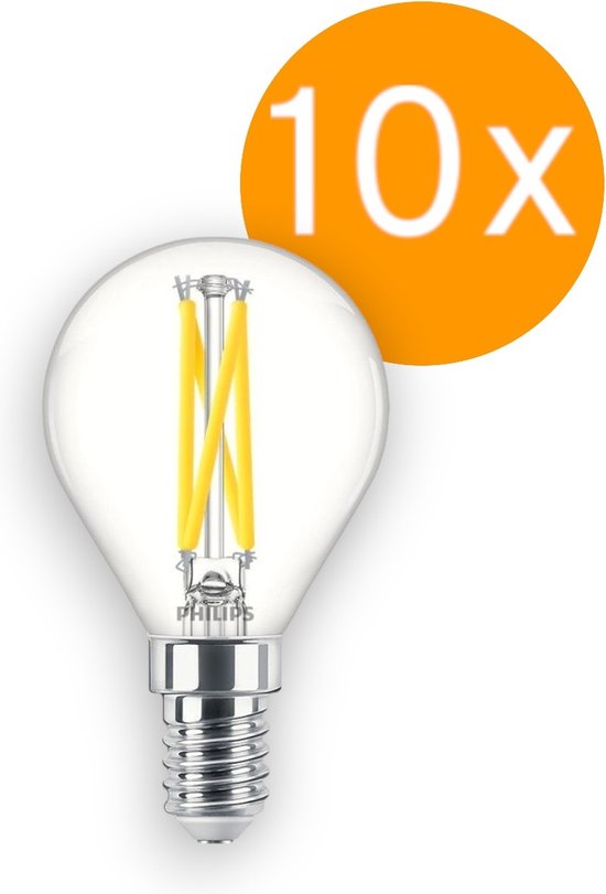 10 stuks | Philips LED kogellamp 2.5W/927-922 340lm Helder DimTone ...