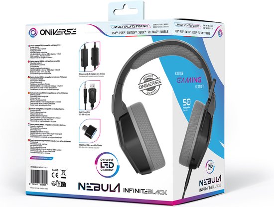 ONIVERSE - Gaming Headset Nebula Infinite Black - PS5 / PS4 / Switch ...