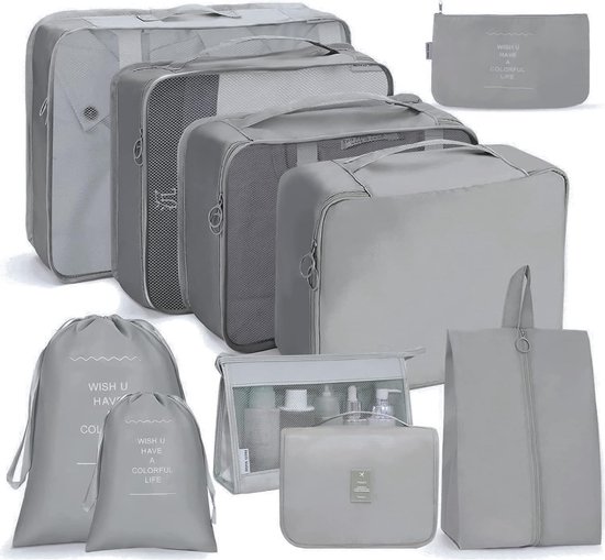 kofferorganizer 10 stuks, packing cubes, lichtgewicht reisbagage ...