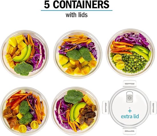 Voedselopbergcontainers - Set of Glass Food Storage Containers | bol