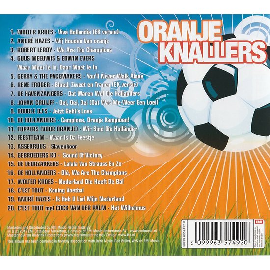 Oranje Knallers CD - 20 Klassieke Oranje Nummers - Wolter Kroes - André ...