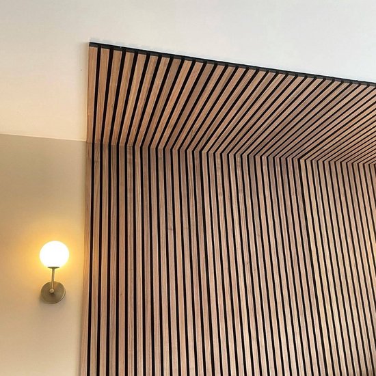 Akupanel naturel eiken akoestische wandpanelen - wanddecoratie - hout ...