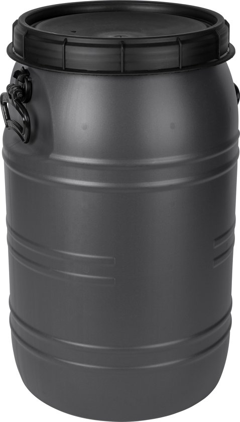 Voerton Zwart 70 Liter - Schroefdeksel - Lucht dicht & Water dicht ...