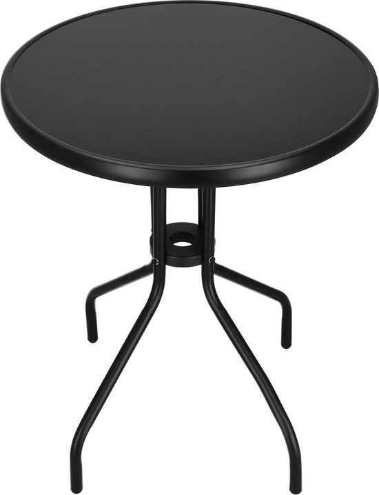 Springos Tuintafel | Buitentafel | Bijzettafel Buiten | Metaal | Donker ...