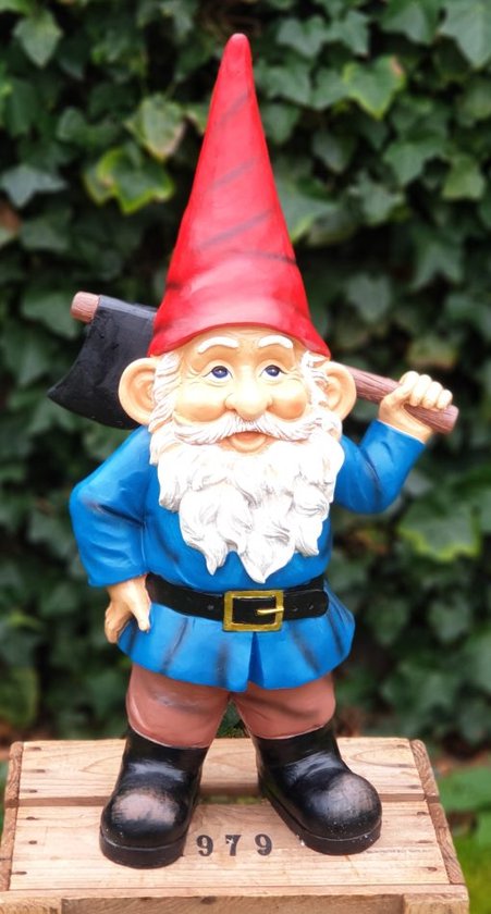 Tuinkabouter met bijl 30 cm hoog - tuin - kabouter | bol