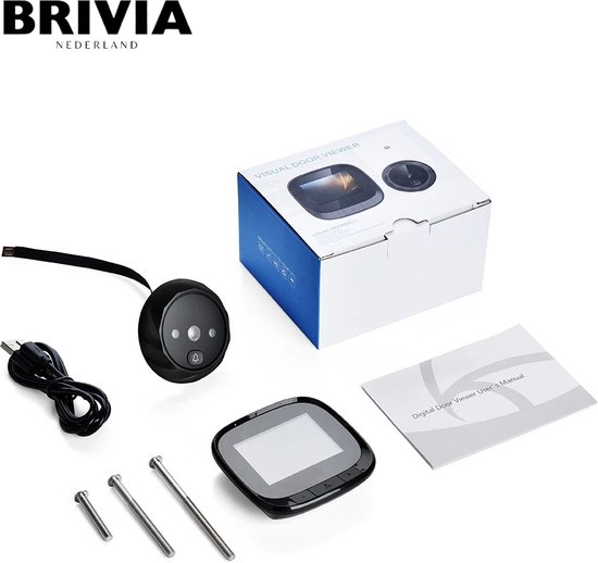 Brivia Deurspion - Intercom - Kijkgat Camera - Deurcamera - Deurbel met Camera -... | bol