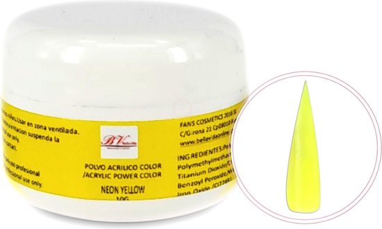 Acrylic Powder 10g Neon Yellow | bol