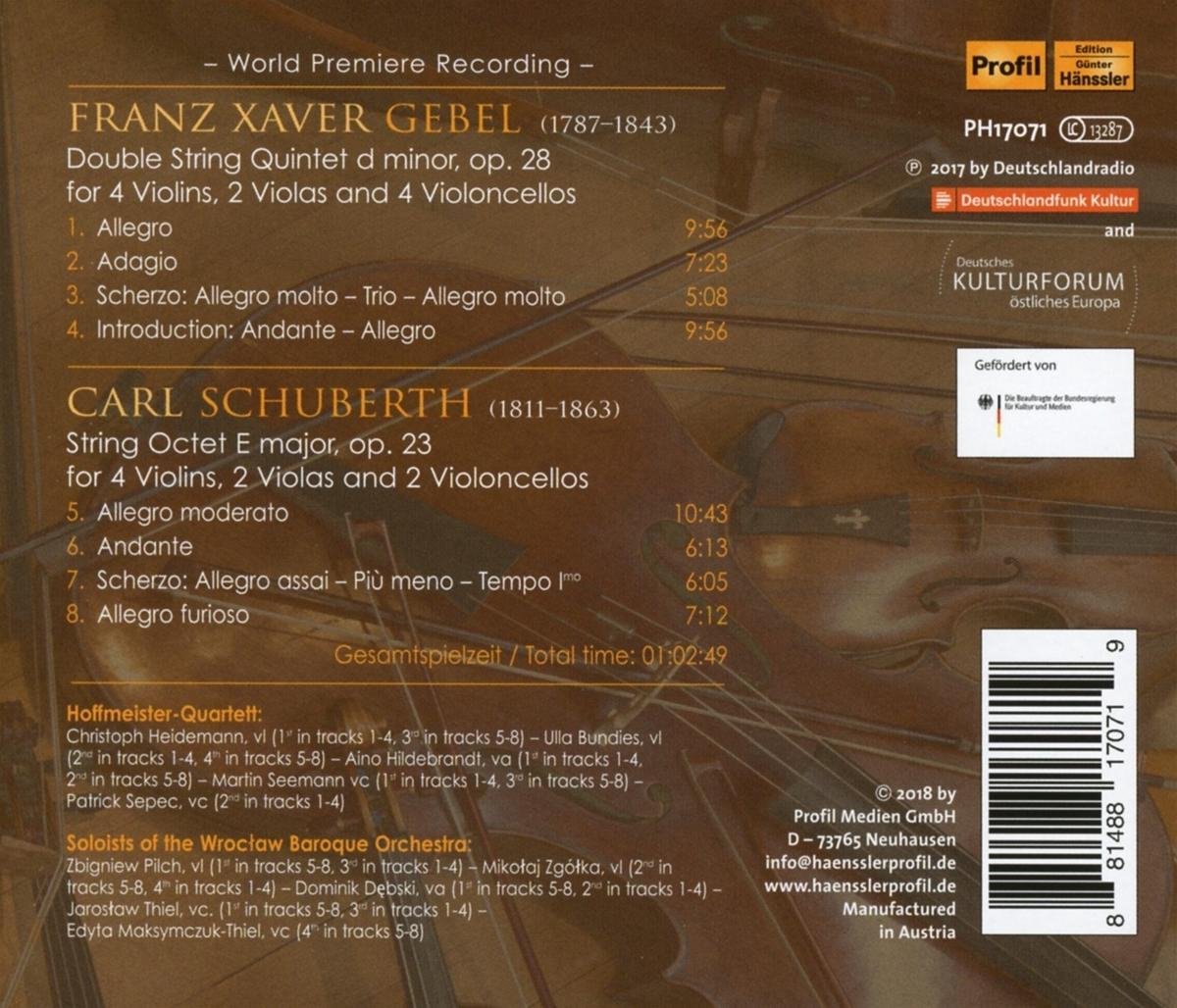 Soloists Of Wroclaw Baroque Orchestra - Double String Quintet Op. 28 ...