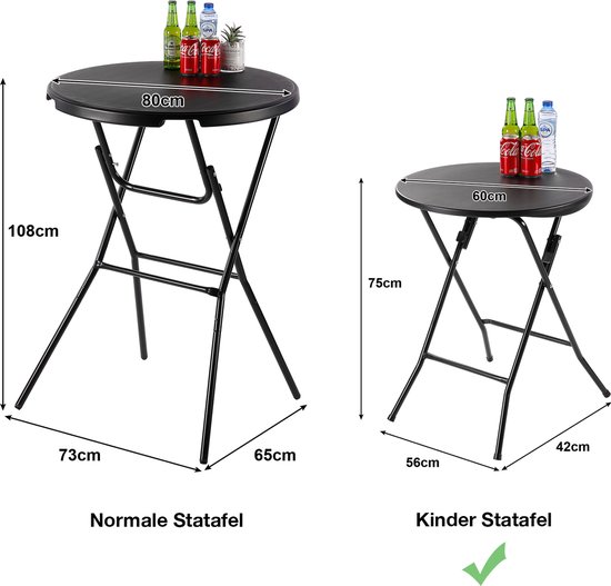 Bardi 2 x Salontafel - Bijzettafel Inklapbaar 60 x 74cm - Wit inclusief Zilveren Rokken | bol