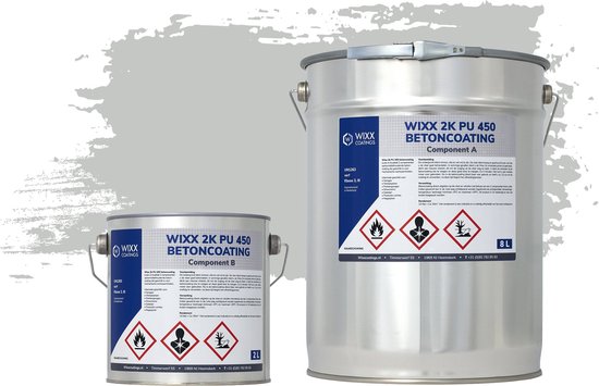 Wixx 2K PU 450 Betoncoating - 5L - RAL 7035 | Lichtgrijs | bol