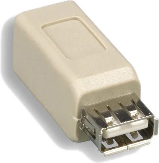 Deltaco USB-57 USB A Female naar USB B Female Adapter - USB 2.0 - Grijs ...