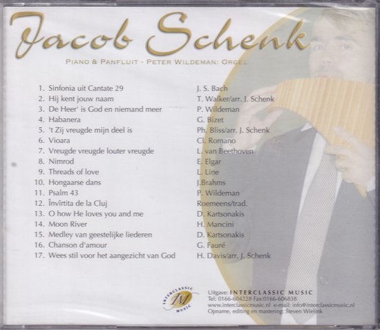 Jacob Schenk - Jacob Schenk (piano, panfluit), Peter Wildeman (orgel ...