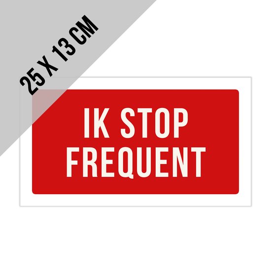 Pictogram/ magneet | "Ik stop frequent" | 25 x 13 cm | Automagneet ...
