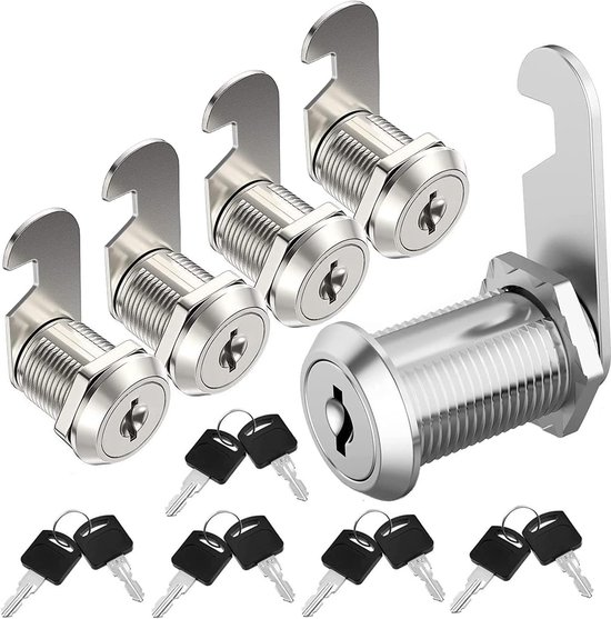 Brievenbusslot, 5 stuks, meubelslot, cilinderslot, Cam Lock, kastslot ...