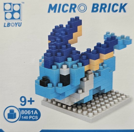 Micro Brick - Vaporeon - 140Pcs - Pokémon - Bouwen - Bouwspeelgoed | bol