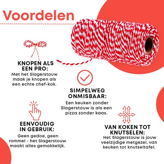 YUGN Slagerstouw 100 meter - Bindtouw Keukentouw Rolladetouw ...