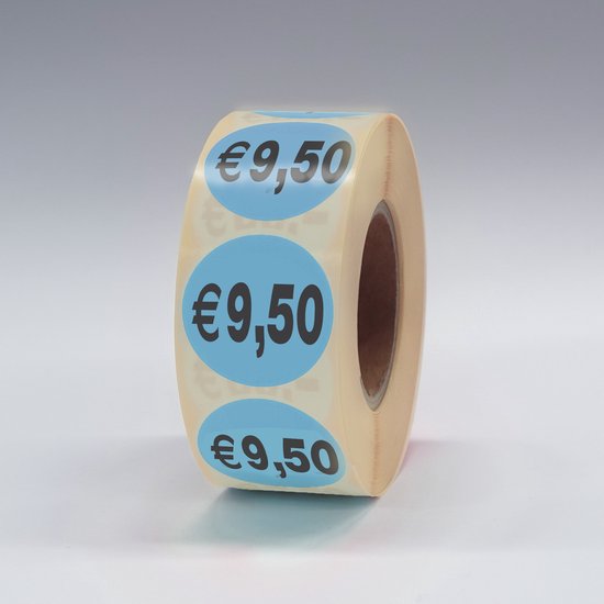 “€9,50” Prijs Stickers op rol 35mm blauw - 1000ex. | bol