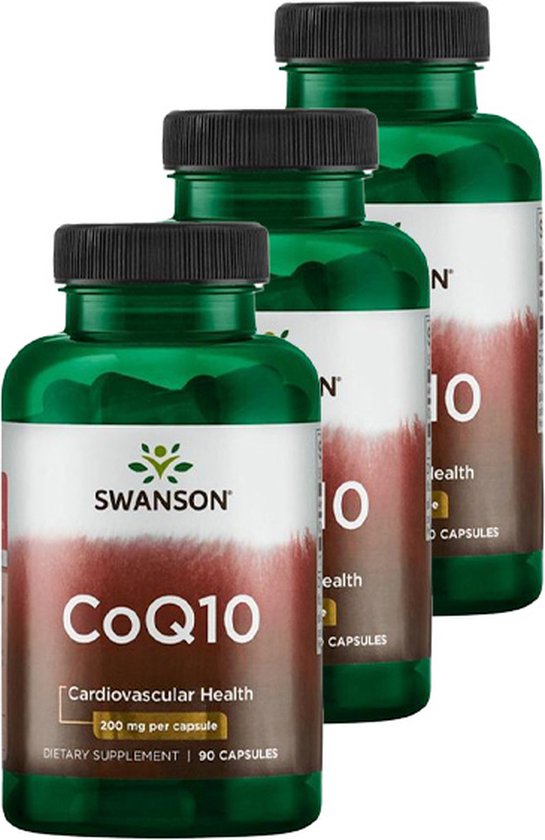 Swanson | CoQ10 Maximum Strength 200mg | 90 capsules | 3 stuks | 3 x 90 capsules | bol
