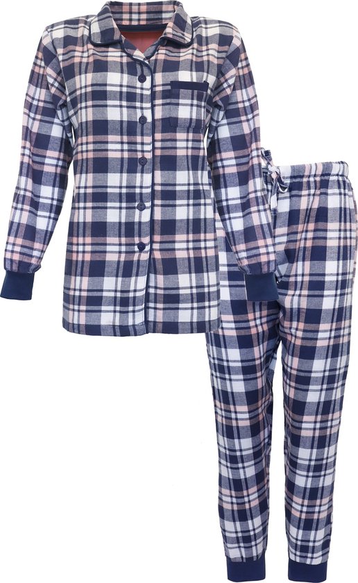 Irresistible Dames Pyjama - Flanel - Blauw - Maat L | bol