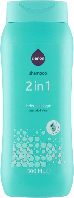 Derlon Shampoo 2 in 1 aloë vera 6 flesjes x 50 cl | bol