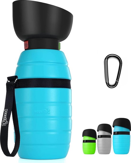 Hondenwaterfles voor onderweg, hondendrinkfles Siliconen waterfles hond ...