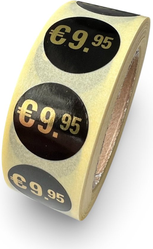 Prijssticker €9,95 - 500 Stuks op rol - rond 20mm - korting sticker ...
