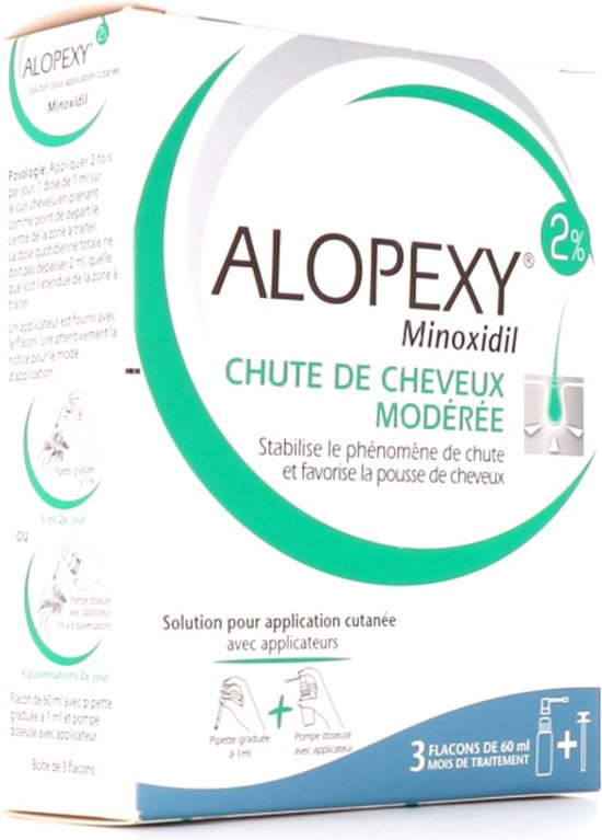 Alopexy| Minoxidill 2% spray 3 flacons 60ML|Haargroei|Haaruitval ...
