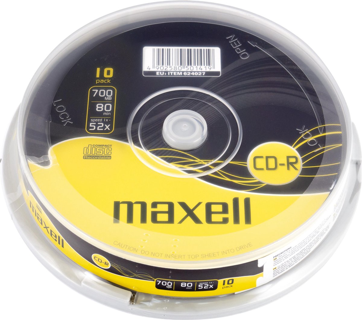 4902580501419 UPC Maxell CD-R 52X 10PK Spindle