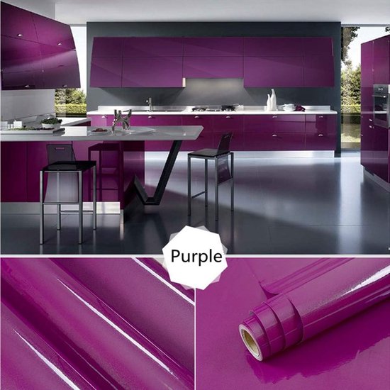 Zelfklevend behang glitter paars 30cm × 3m waterdicht vinyl papier ...