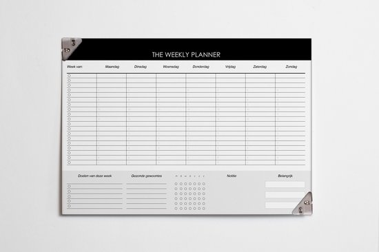 Wekelijkse Planner - Bureauonderlegger - Bureauplanner - planner ...
