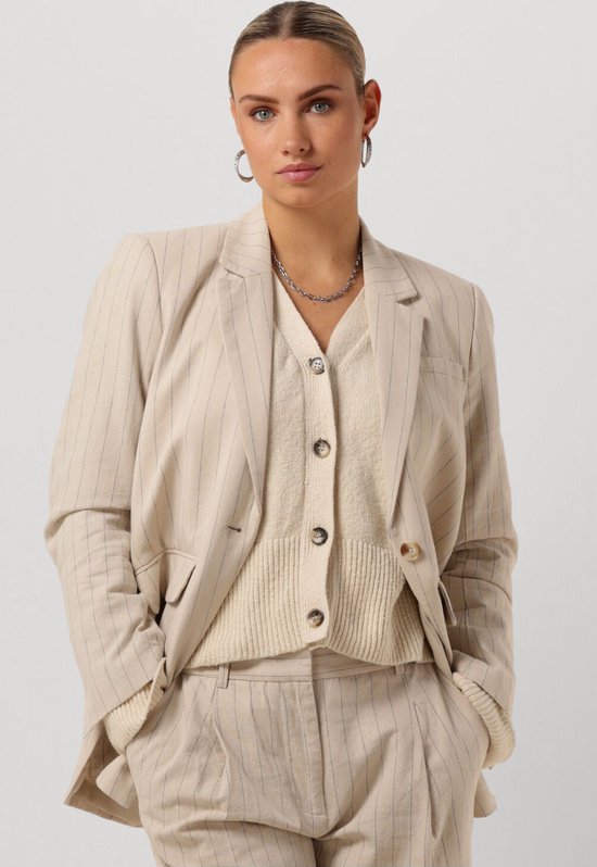 MSCH Copenhagen Mschjonalyn Slit Blazer Stp Blazers Dames - Beige - Maat L | bol